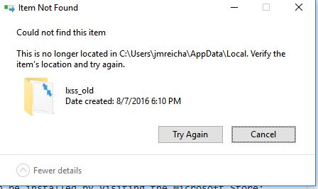 Manually Reset Windows Subsystem for Linux